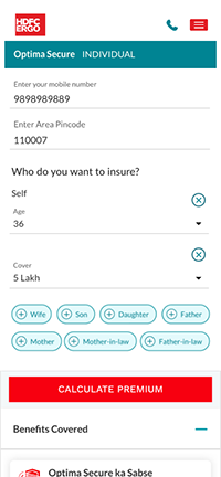 Optima Secure Global Health Insurance for Family